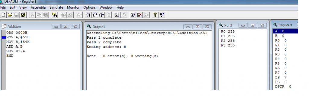 How to Use 8051 IDE Assembler