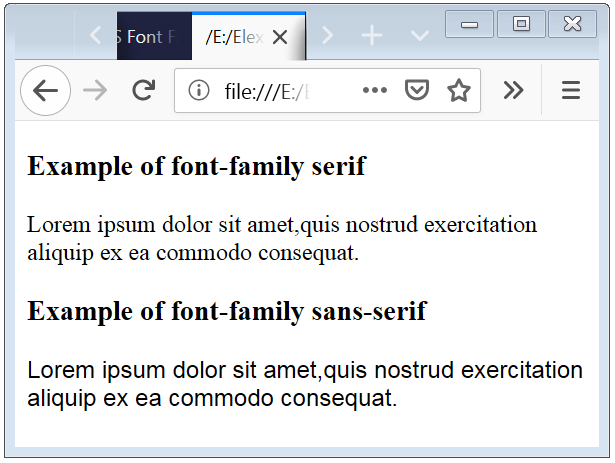 CSS HTML Font Family CSS HTML Font Family