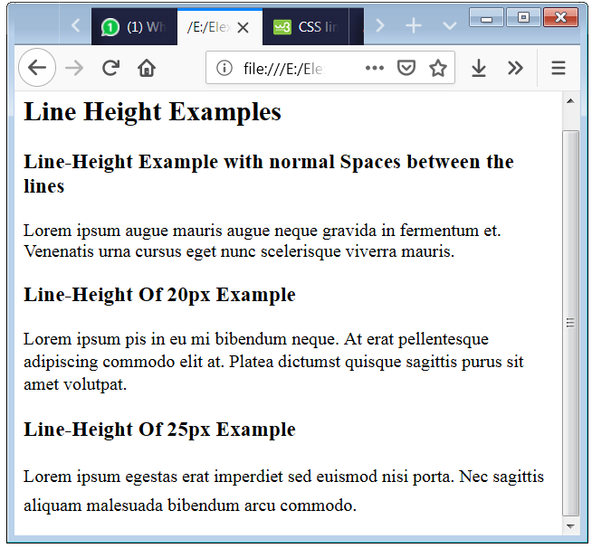 CSS Line Height In HTML Property Syntax And Code Example